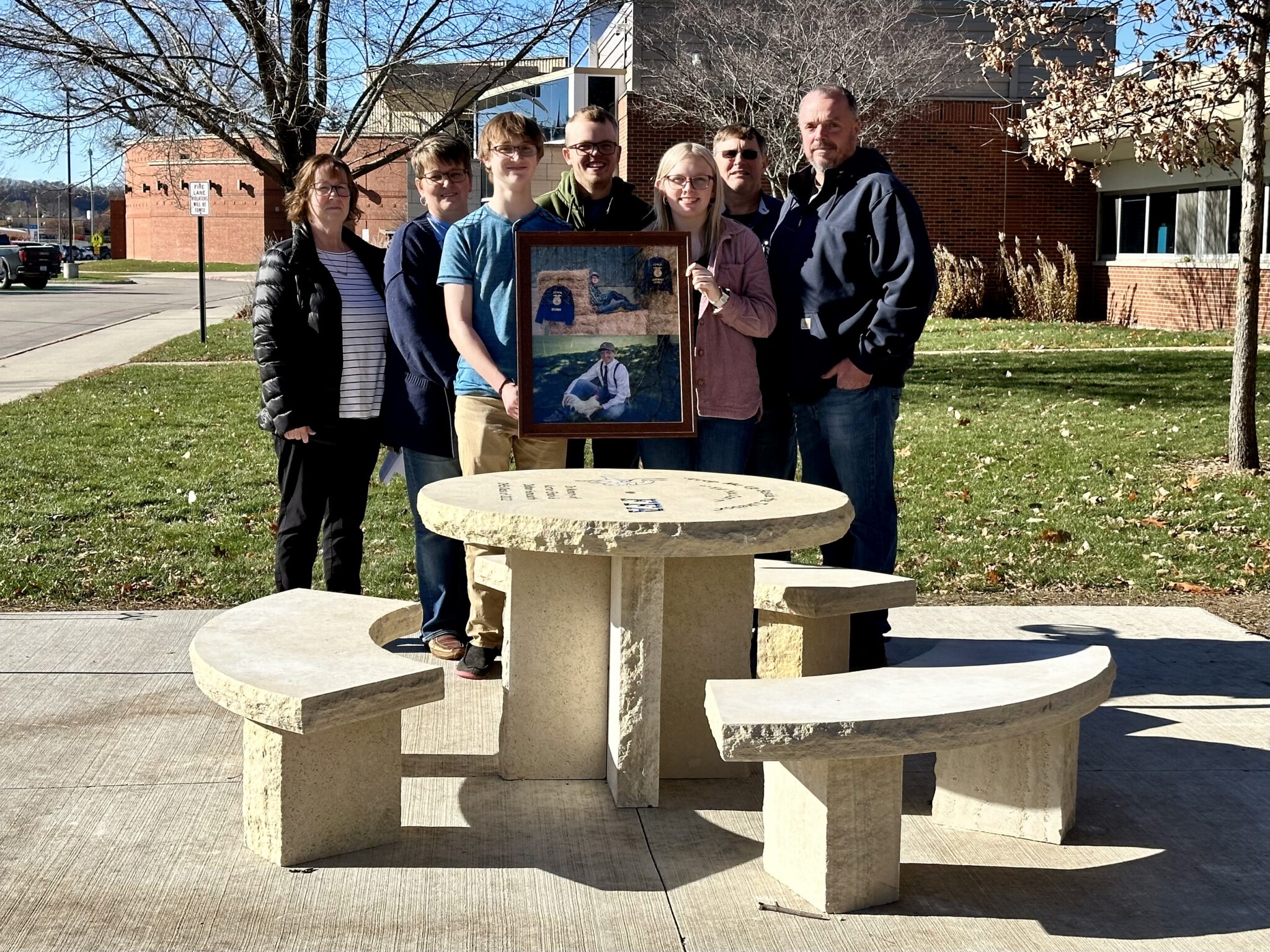 Memorial Installed Honoring Two Decorah FFA Students – Decorah Community School District